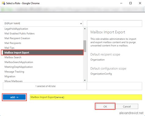 Office Import Export Role Alexandre VIOT