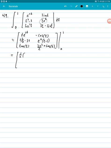 SOLVED Determine A B A T D T For The Given Matrix Function A T E T Sin T T T E T