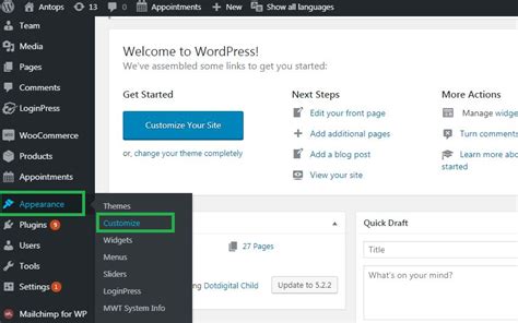 Customize Theme In WordPress W Schools