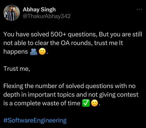 abhay singh on linkedin softwareengineering coding programming