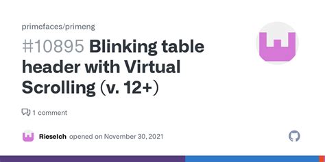 Blinking Table Header With Virtual Scrolling V Issue Primefaces Primeng GitHub
