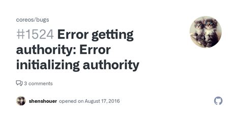 error getting authority error initializing authority · issue 1524
