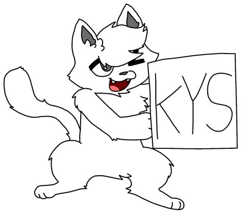 Cat Holding Kys Sign F2u Base By Mirandakit2023 On Deviantart