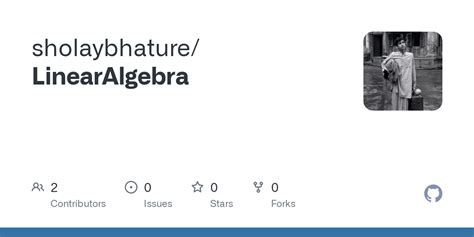 Github Sholaybhature Linearalgebra