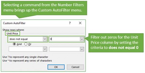 how to properly filter zeros and numbers the excel filter menus
