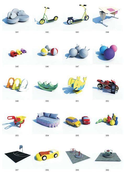 آبجکت وسایل پارک دانلود مدل سه بعدی لوازم پارک آبجکت وسایل بازی کودکان