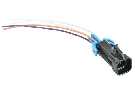 Ict Billet Gm Ls O2 Oxygen Sensor Square Male 1 Keyway Wire Connector