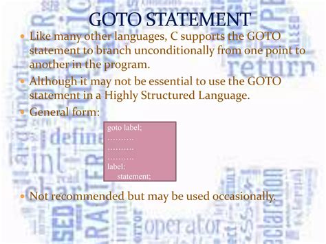 decision making statement in c ppt pptx