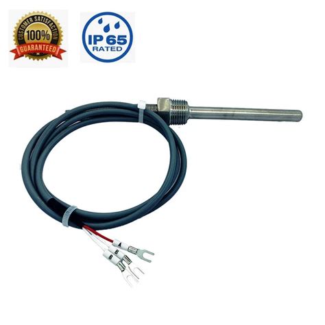 Rtd Pt100 Temperature Probe Sensors With 12” Npt Threads And 2m Pvc