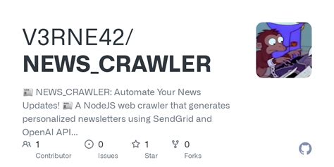 github v3rne42 news crawler 📰 news crawler automate your news