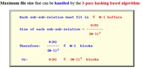max file size processed by the 3 pass hash based data processing algorithms