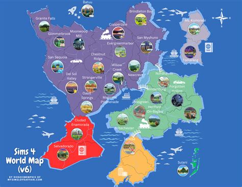 Sims 4 World Map V6 With Innisgreen Sims 4 World Map Download