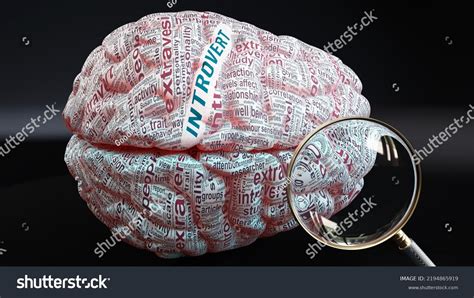 Introvert Human Brain Concept Showing Hundreds Stock Illustration