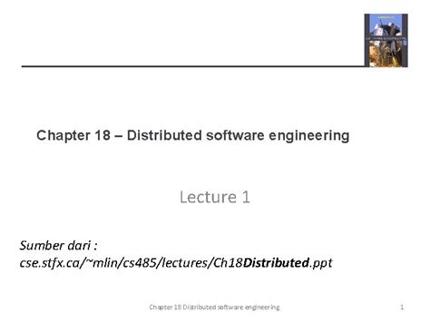 Chapter 18 Distributed Software Engineering Lecture 1 Sumber