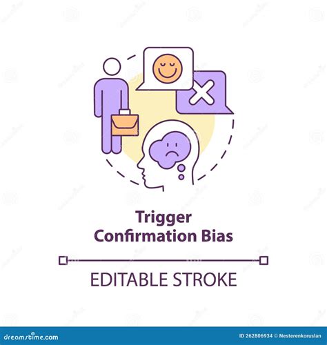 Trigger Confirmation Bias Concept Icon Stock Vector Illustration Of