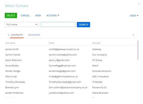 Lookup With Different Quick Filter Options Community Creatio