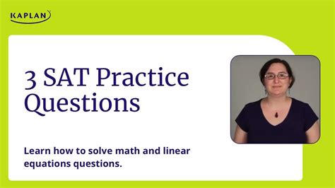 Sat Practice Questions Solve Math And Linear Equations Questions