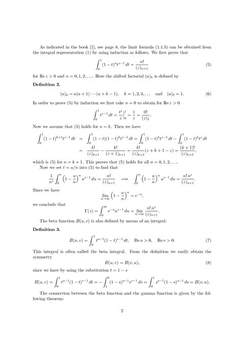 SOLUTION The Gamma And Beta Function Studypool