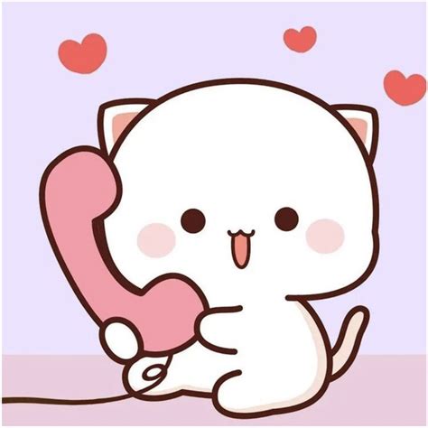 Telefonla Konuşan Kedi Resmî 🥂 Garabatos Lindos Dibujos Kawaii