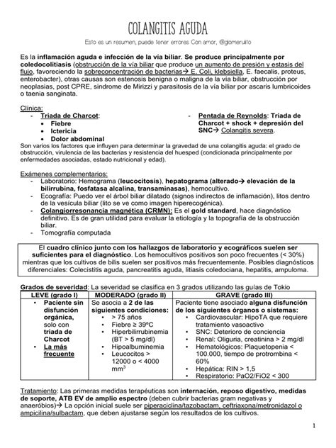Colangitis Aguda Causas Síntomas Y Tratamiento Pdf Enfermedades Y