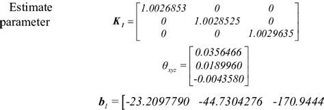 The Error Coefficient Matrix Of The Sensor In The Laboratory