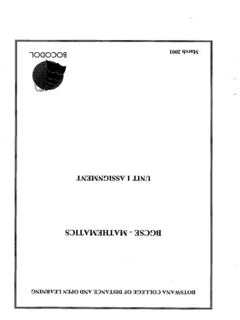 maths unit 1 assignment pdf