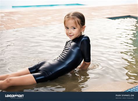 Babe Girl In Wet Black One Piece Swimsuit Swimming In The By JUSTCOD Playground