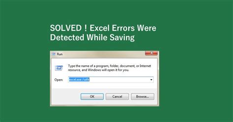 Solved Excel Errors Were Detected While Saving