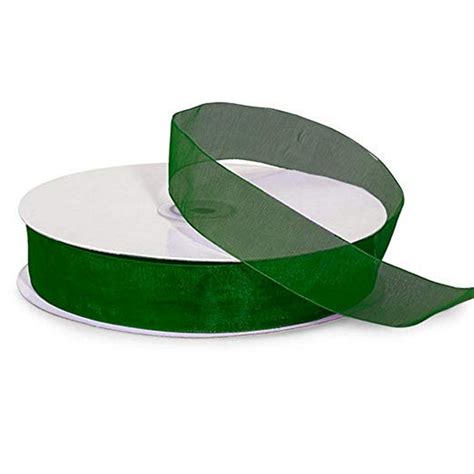38in Wide Hunter Green Sheer Organza Ribbon 25 Yards 00439