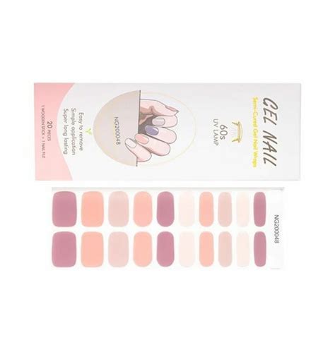붙이는젤네일 젤네일팁 여름 페디 스티커 파츠 반경화 젤 네일 스티커단색 세미 베이킹 팁풀 커버 데칼uv Le 티몬