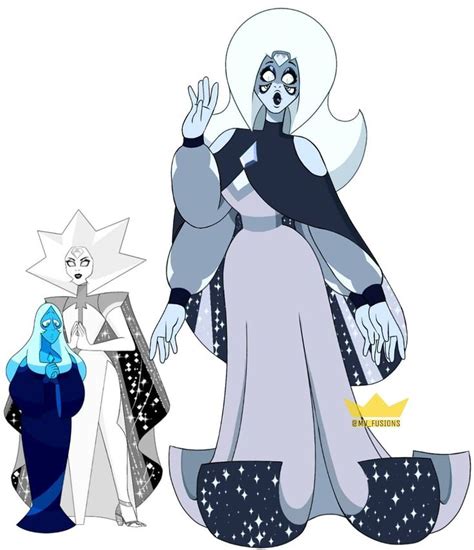 Diamond Fusion Steven Universe Blue Diamond And White Diamond Fusion