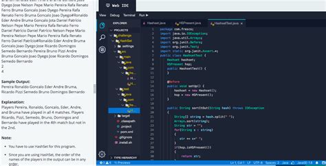 Solved 1 Hashset In Java View Debug Terminal Run Explorer V