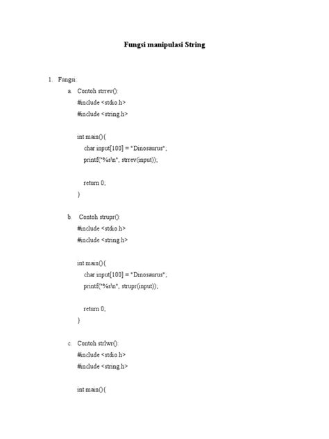 Fungsi Manipulasi String Pdf Software Engineering Software