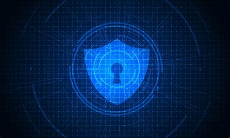 Premium Vector Cyber Security Technology Concept Shield With Keyhole Icon Personal Data Vector