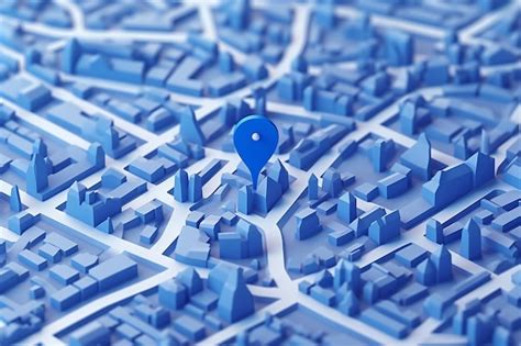 Premium Ai Image Map With Blue Pin On The Map With Ai Generated