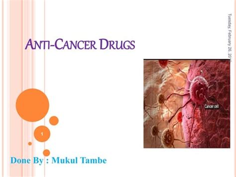 Classification Of Anti Cancer Drugspptx