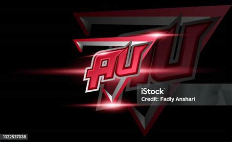 Esport 트위치 및 게임 로고 템플릿을 위한 쉴드 벡터 초기 문자 모노그램이 있는 초기 At 0명에 대한 스톡 벡터 아트 및