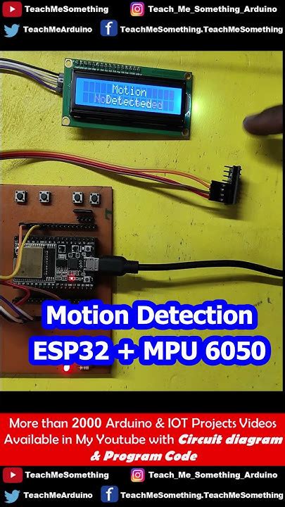 Esp32 Mpu6050 Motion Detection With Lcd Esp32 Mpu6050 Motion Detection Mpu6050 With Esp32