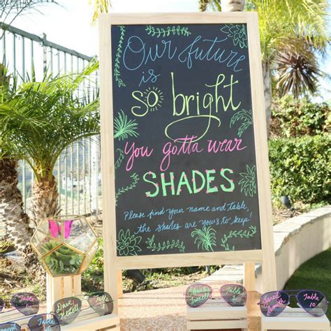 Sunglasses Wedding Seating Chart Fun365
