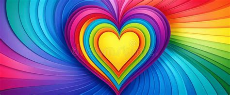 Rainbow Heart Background Designs Glowing Rainbow Heart Stock