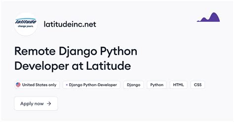 latitude hiring django python developer remote work from home