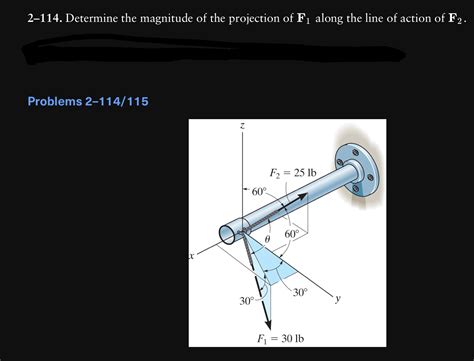 Solved 2 114 ﻿determine The Magnitude Of The Projection Of