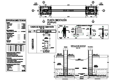 Foundation Plan Structure Details With Column And Beam Details Dwg File Artofit