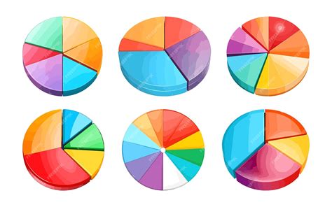 Premium Vector Set Of Infographic Pie Chart Icon Vector Illustration