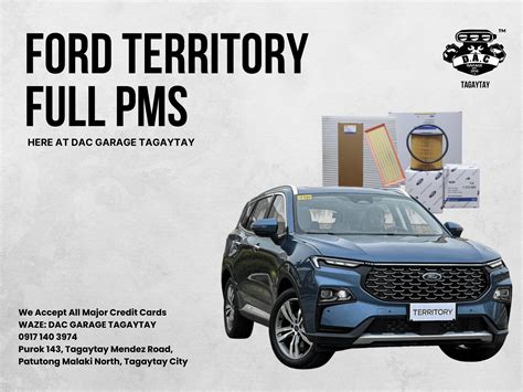 Ford Territory Full Pms Package Dac Garage Main Branch