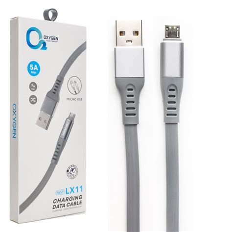 خرید عمده کابل اندروید Microusb اکسیژن Oxygen طول 1 متر مدل Lx11