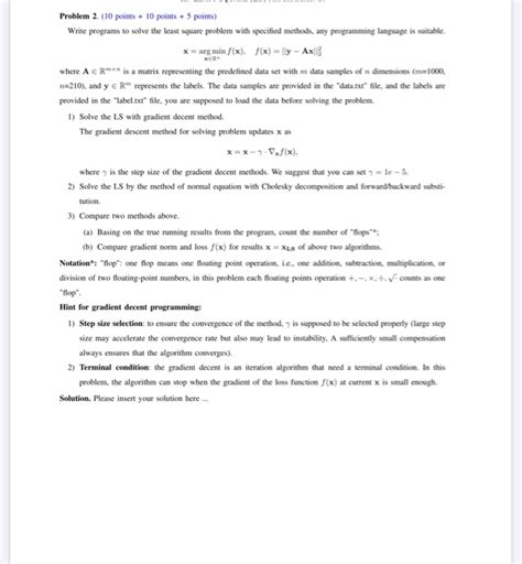 Problem 2 10 Points 10 Points 5 Points Write