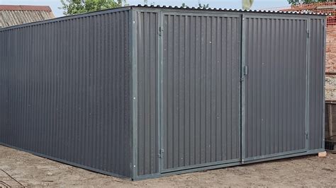 Металлический разборный гараж пенал ракушка графит 4х5х2 30м от производителя с монтажом