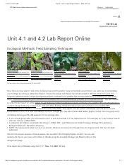 Unit And Lab Report Online BIO LabFall Pdf AM Unit And