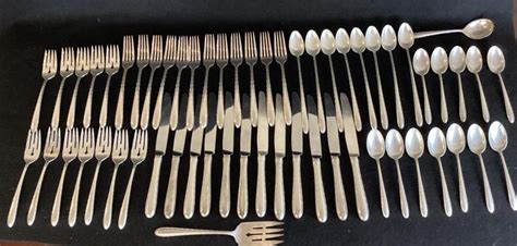 Lot 58 Piece Set Of Towle Sterling Silver Flatware In The Silver Flutes Pattern